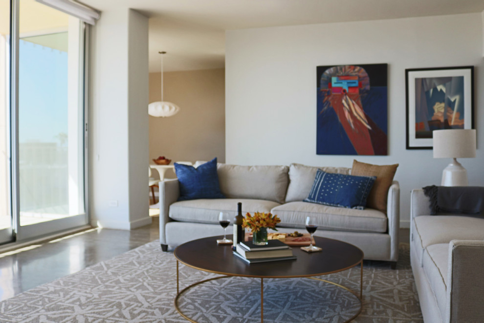 Historic Downtown Phoenix Condo - Transitional - Living Room - Phoenix ...