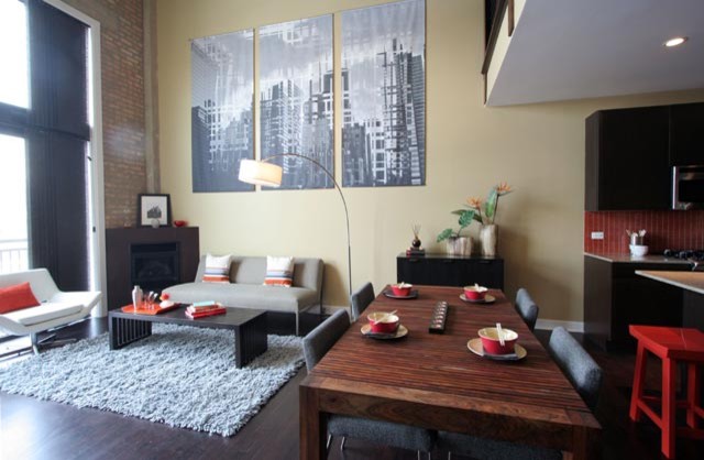 Historic Opera Loft Renovation in South Loop - Contemporary - Living ...