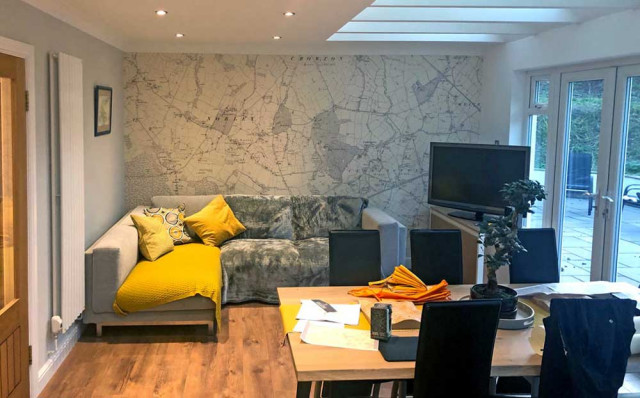 Historic Ordnance Survey Map Wallpaper Mural - Contemporary - Living ...