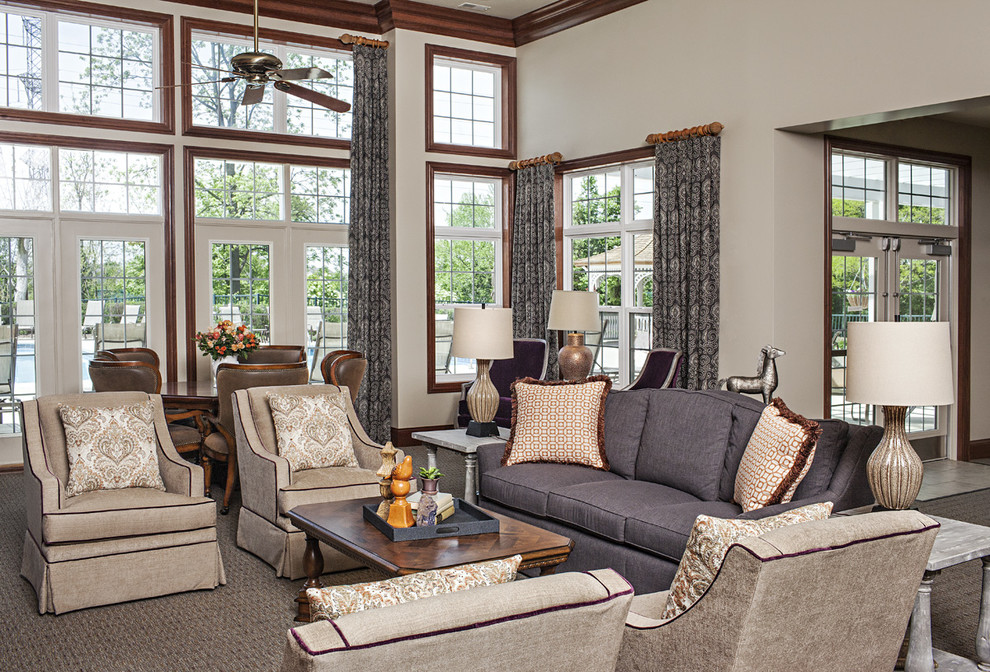 Hoffman Estates 55+ Community Clubhouse - Traditional - Living Room ...