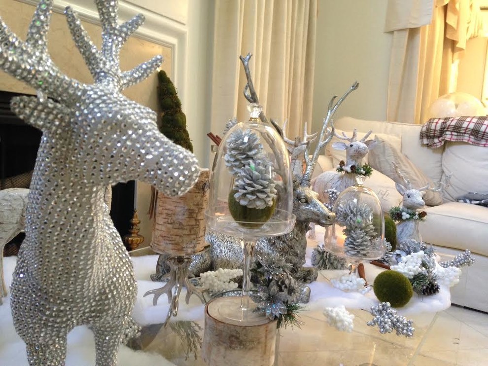 Holiday Vignette and Tablescape - Traditional - Living Room - Atlanta ...