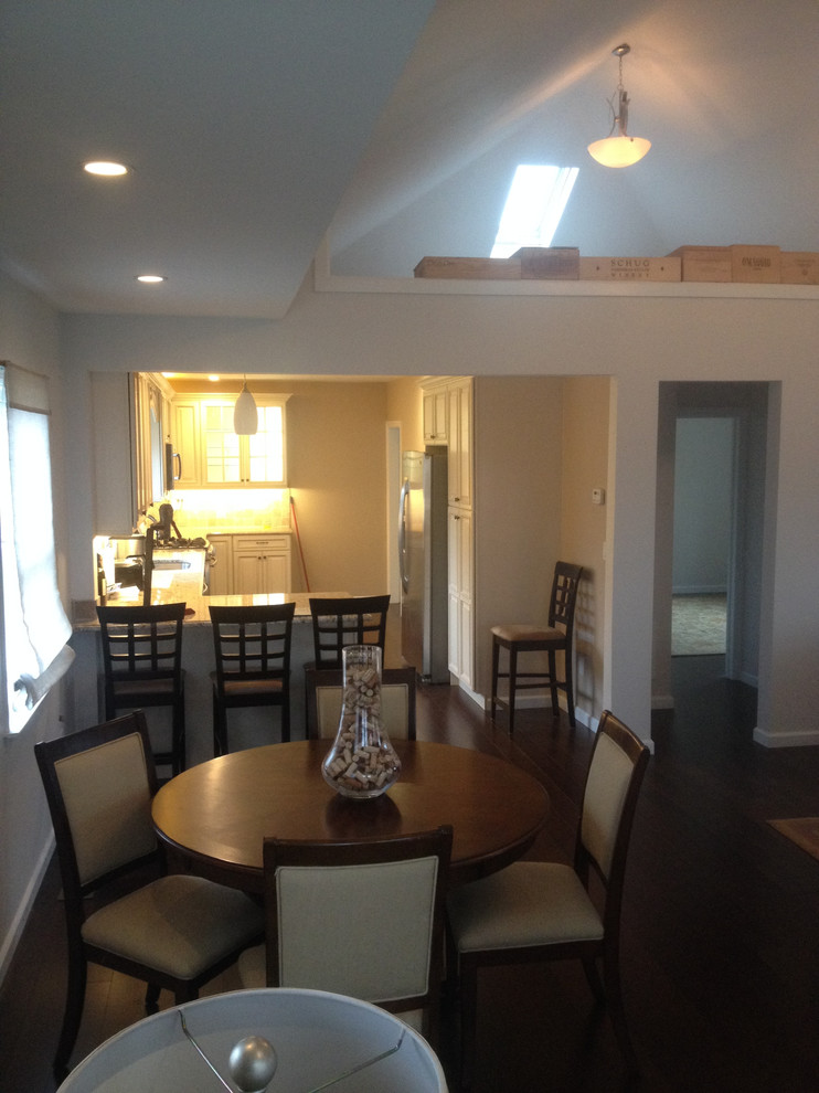 Home Renovation with Cathedral Ceiling and Loft - Beach Style - Living ...