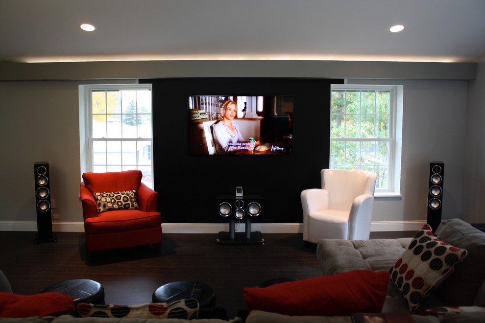 Home Theaters - Contemporary - Living Room - Portland Maine - by Tucker ...