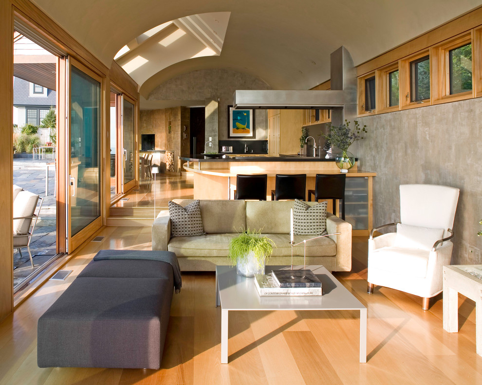 House By The Sea - Beach Style - Living Room - Portland Maine - by ...