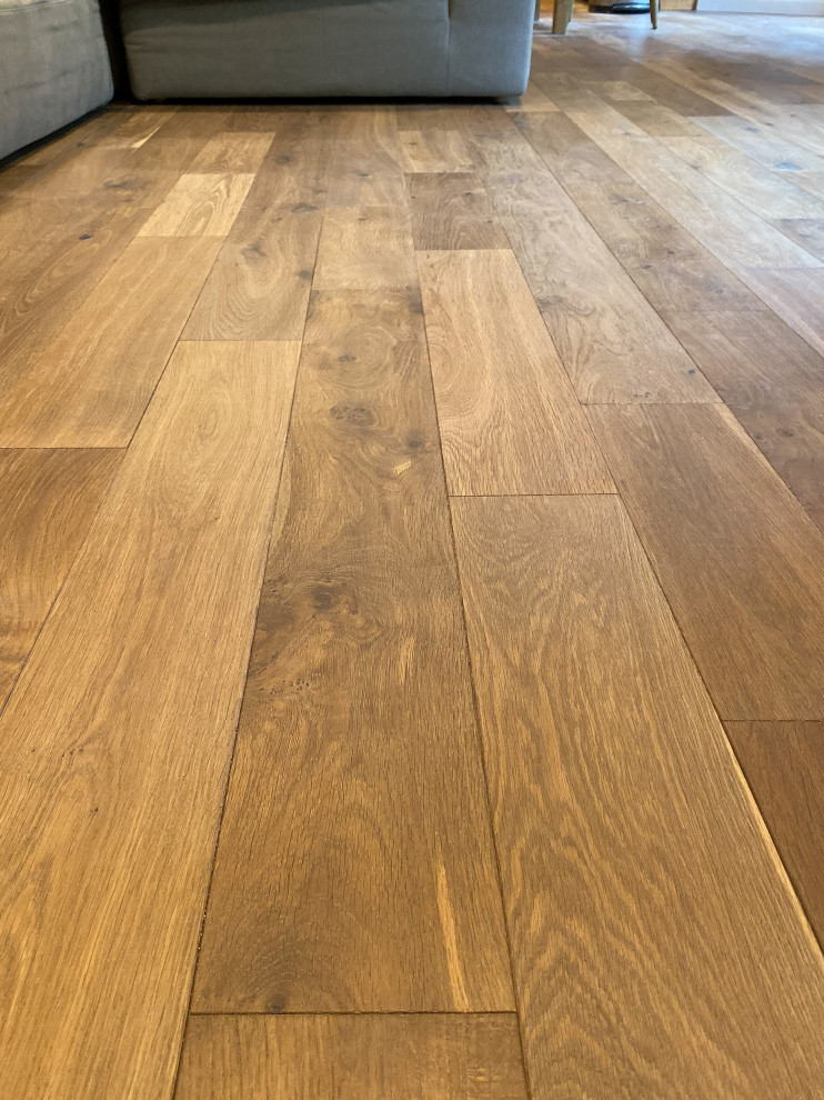 House Remodel - French White Oak Wood Floors and Full Staicase ...