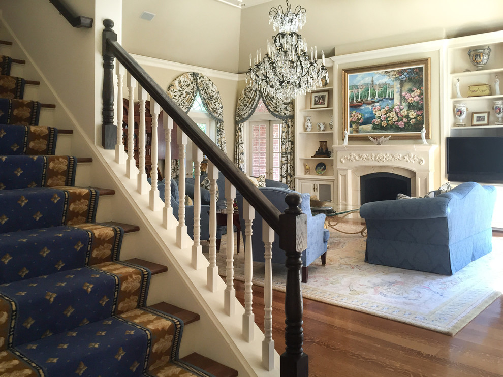 Houston large traditional home - Traditional - Living Room - Houston ...