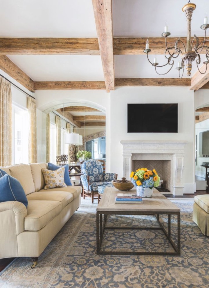 Houston - Memorial Neighborhood - Farmhouse - Living Room - Houston ...