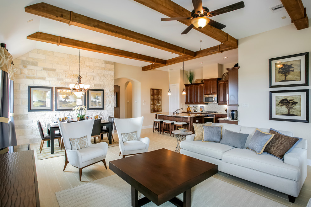 Houston, Texas | Hidden Lakes - Premier Mahogany Living Room - Living ...