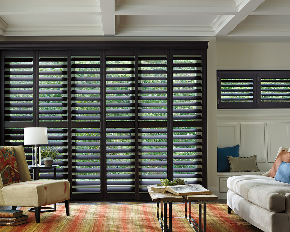 Hunter Douglas Casual Living Window Treatments - Traditional - Living ...