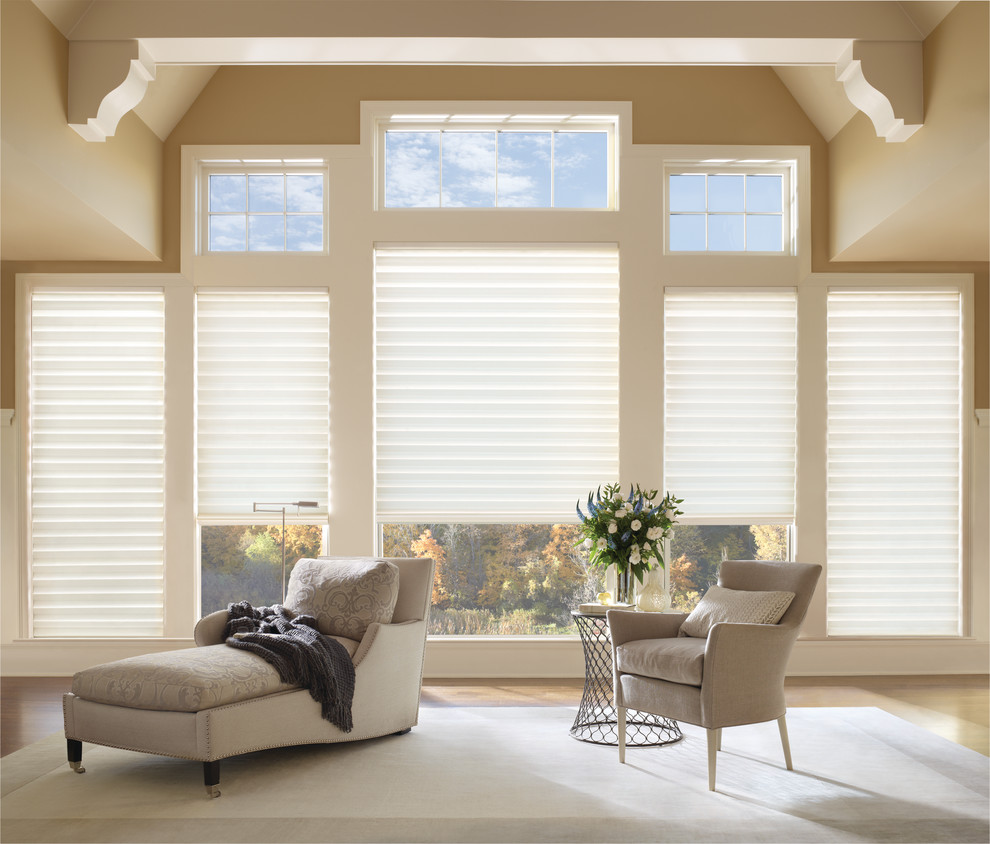 Hunter Douglas Solera Soft Shades - Transitional - Living Room - New ...