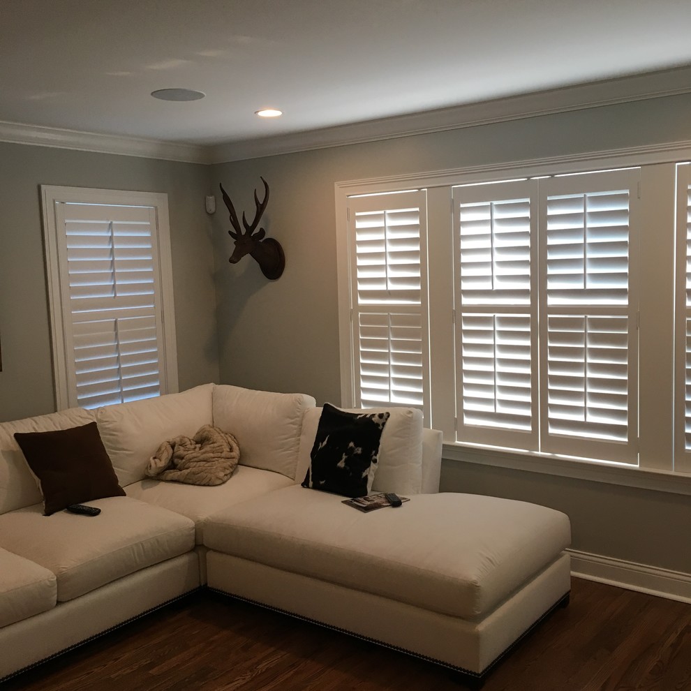 HunterDouglas NewStyle Plantation Shutters - Transitional - Living Room ...