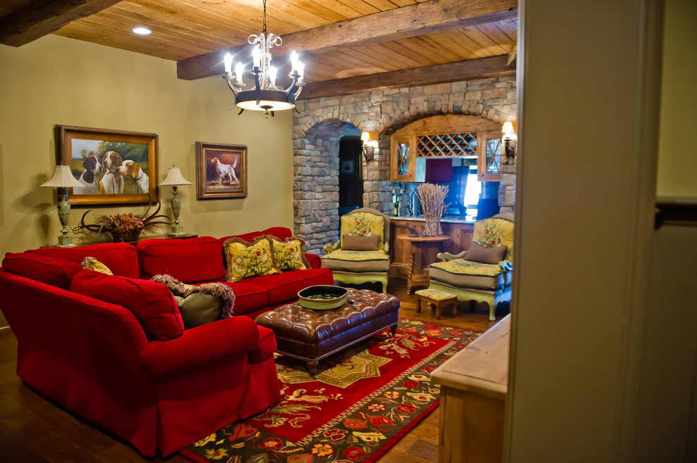 Hunting Lodge Basement - Rustic - Living Room - Atlanta - by Ashley ...