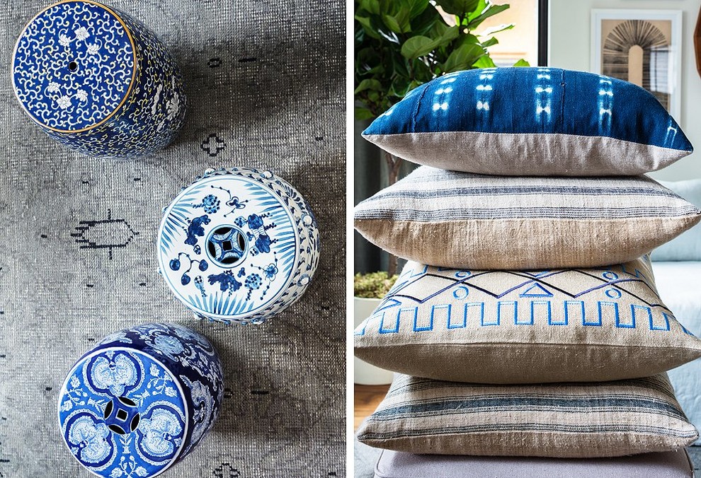 Indigo-Infused Living Room Makeover for Erica Chan Coffman of Honestly ...