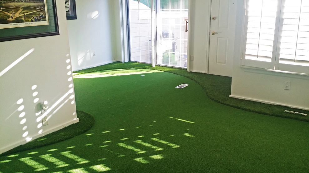 Indoor Putting Greens - Contemporary - Living Room - Denver - by ...
