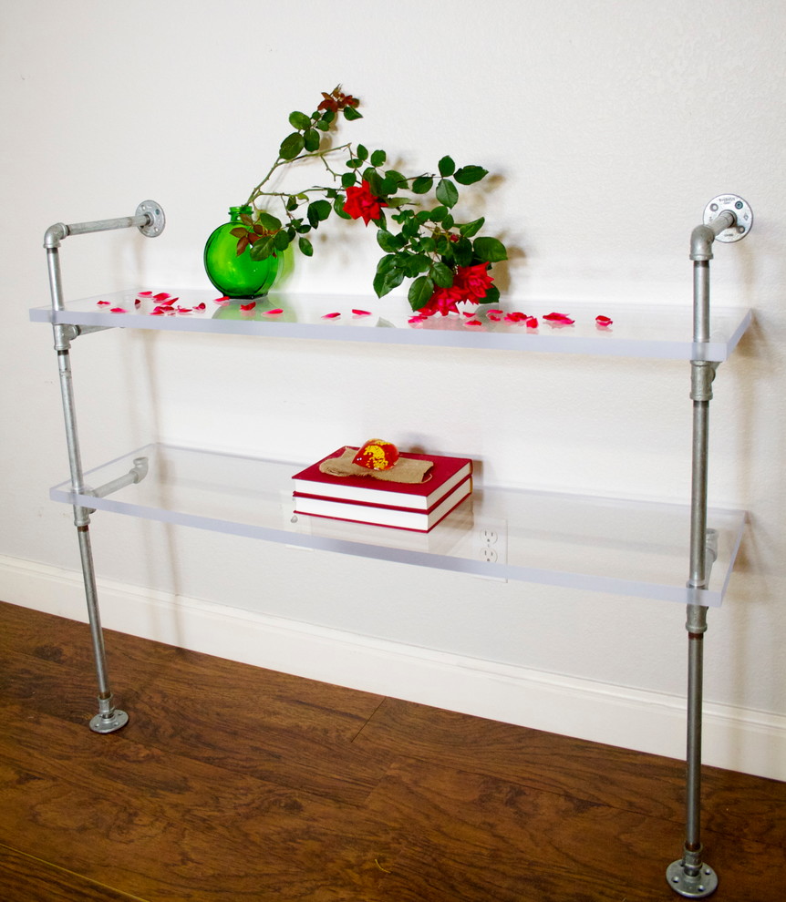 Industrial Acrylic Shelving Unit/Console - Modern - Living Room ...