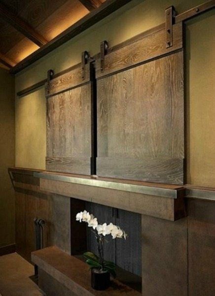 Industrial Barn Door Hardware - Industrial - Living Room - Los Angeles ...