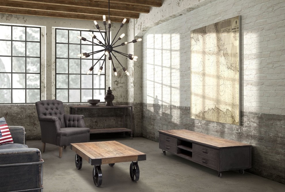 Industrial Loft Livingroom - Eclectic - Living Room - New York - by Zin ...