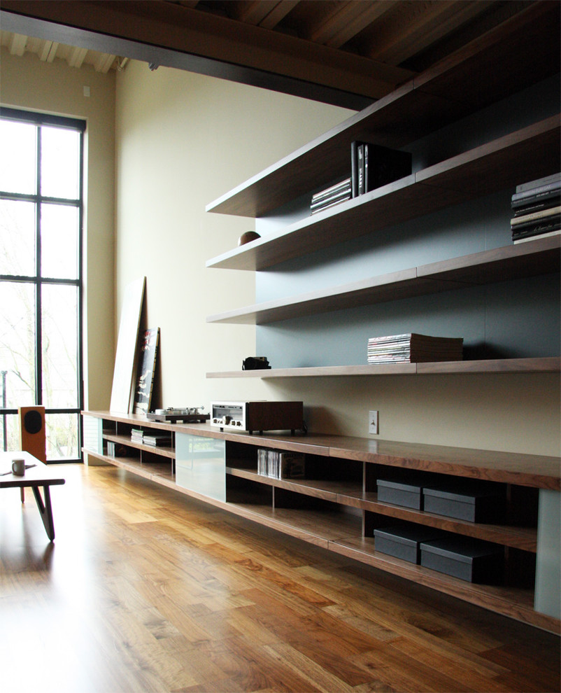 Integrated Shelving Unit - Modern - Living Room - New York - by ...