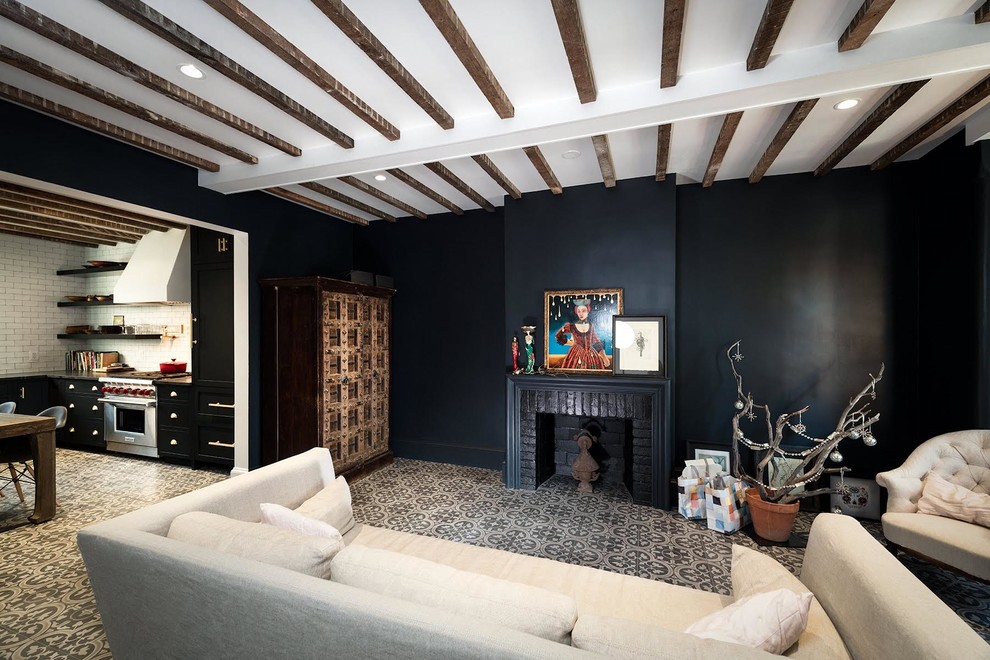 Interior Row House Renovation - Contemporary - Living Room - DC Metro ...