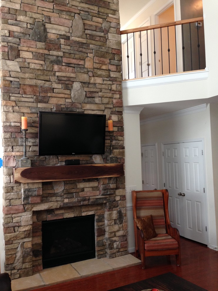 Interior Stone Fireplace Gallery - Traditional - Living Room ...