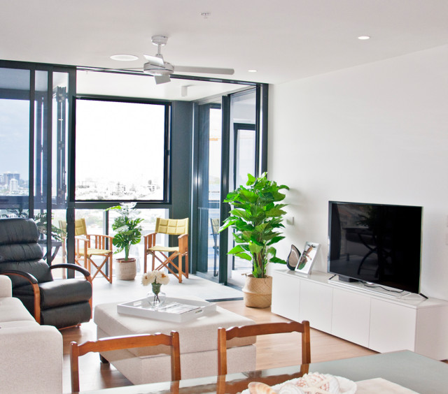 Interior Styling, Nicholls Residence | Aveo Newstead Qld - Living Room ...