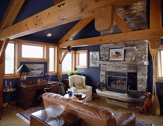 Interior Timber Framing - Rustic - Living Room - Other - by Centennial ...