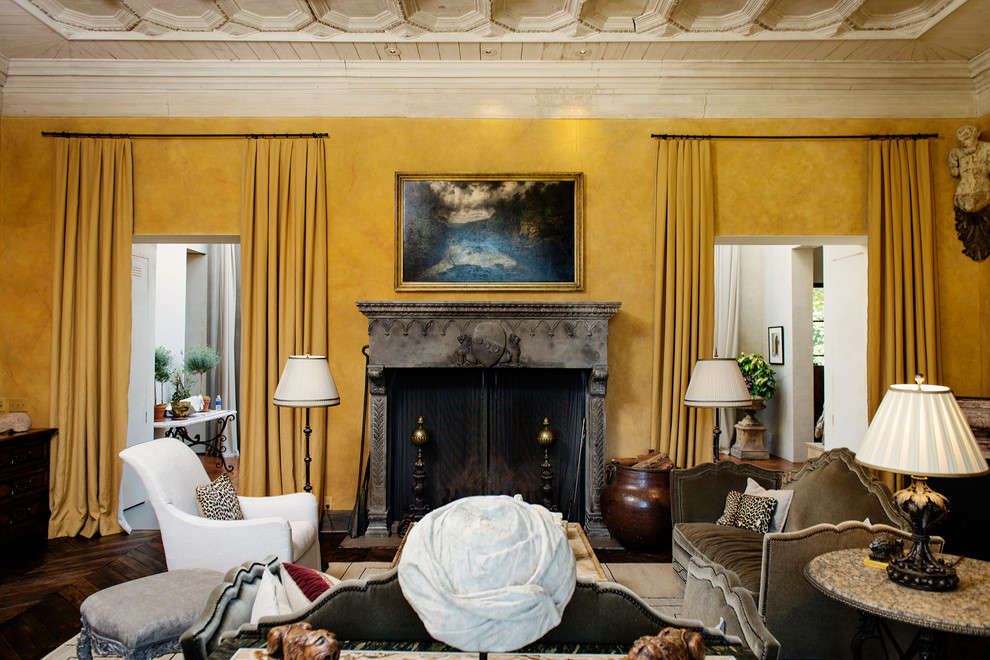 Italian Tuscan Villa Style Inspired Home - Mediterranean - Living Room ...