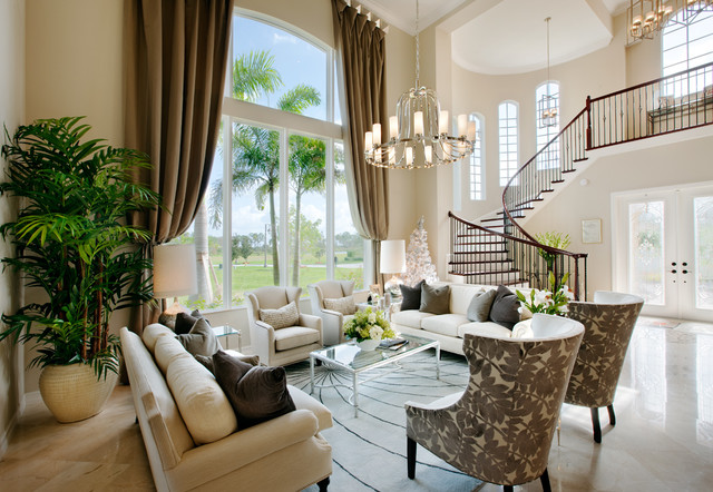 Jupiter Country Club Residence - Traditional - Living Room - Miami - by ...