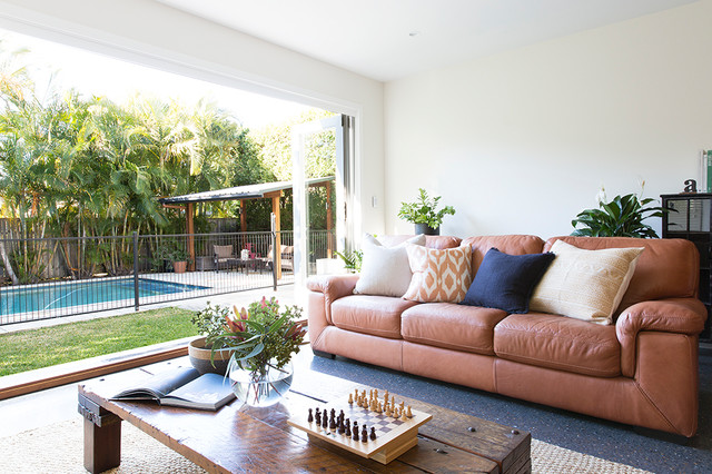 Kedron Queenslander Renovation - Contemporary - Living Room - Brisbane ...