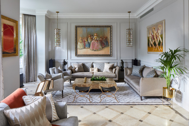 Kensington Townhouse - Transitional - Living Room - London - by ...