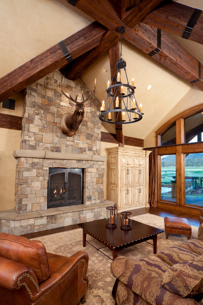 Keystone Ranch Home |Brasada Ranch Style Homes - Rustic - Living Room ...