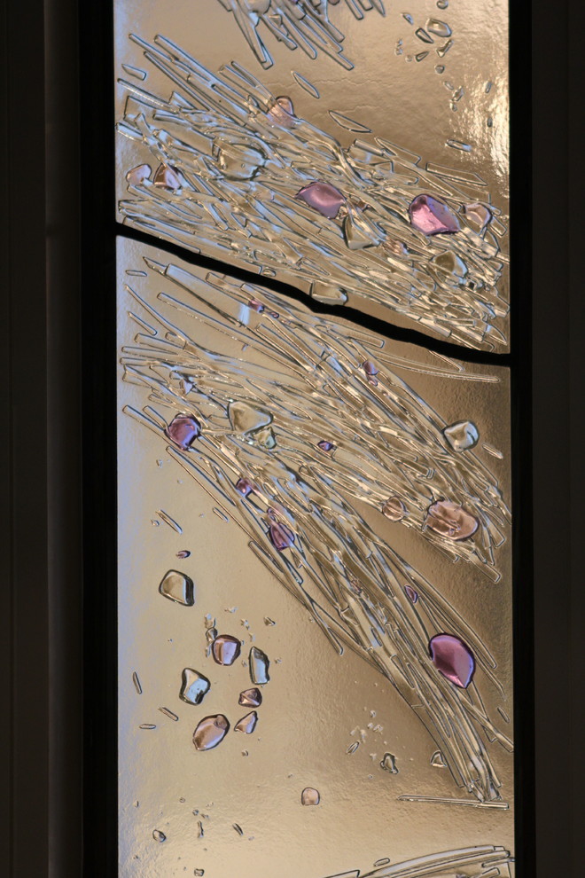 Kiln formed glass wall divider - Contemporary - Living Room - Toronto ...