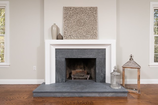 Kitchen, Bath, & Fireplace - Contemporary - Living Room - Boston - by ...