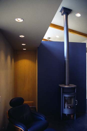 Klopf Architecture - Manzanita House Rais Malta stove - Modern - Living ...
