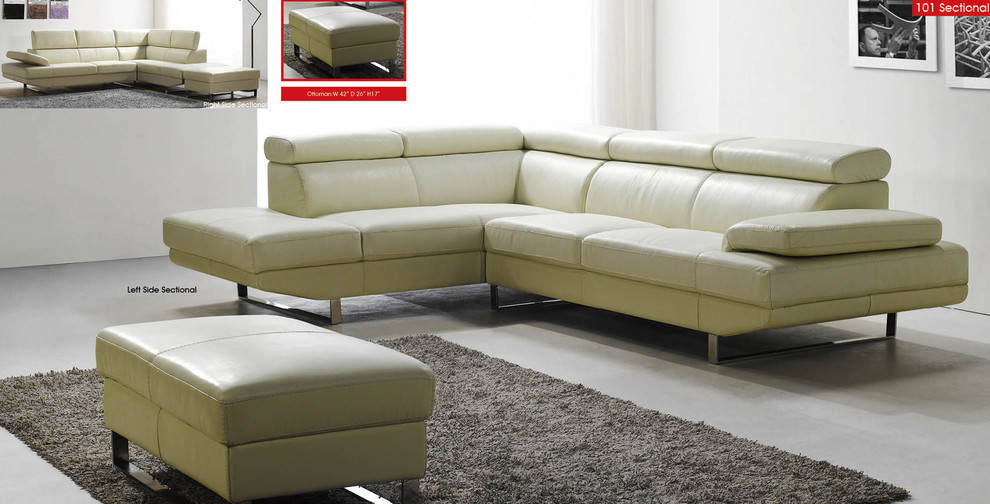 L Shaped Leather Sectional Sofas - Modern - Living Room - Los Angeles ...