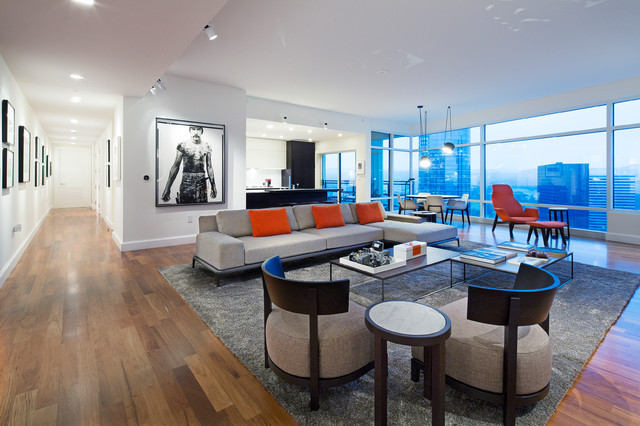 LA penthouse - Contemporain - Salon - Los Angeles - par Sagart Studio ...
