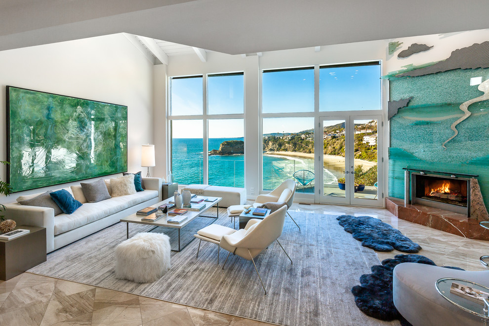 La Senda, Laguna Beach, CA - Beach Style - Living Room - Orange County ...