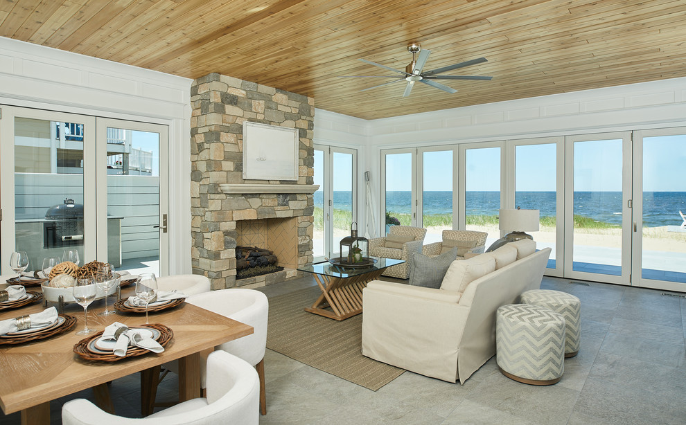 Lake Michigan Luxury - Beach Style - Living Room - Grand Rapids - by ...