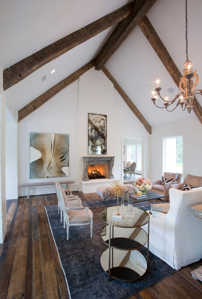 Landon - Farmhouse - Living Room - Houston - by Cupic Custom Homes LLC ...