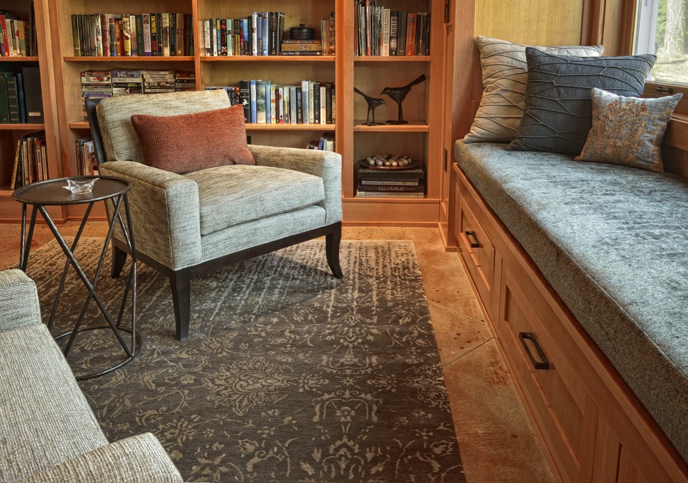 Library - Rustic - Living Room - Seattle - by Deering Design Studio ...