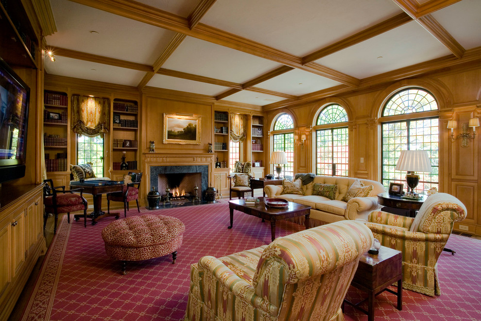 Library/Den - Traditional - Living Room - New York - by Mackin ...