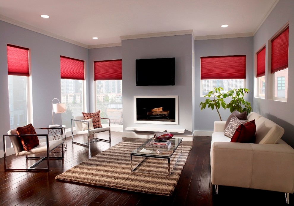 Lighting and Shading Projects - Contemporary - Living Room - New York ...
