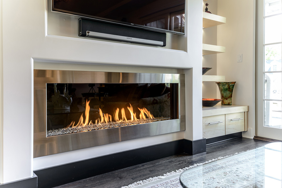 Linear Fireplaces - Modern - Living Room - Minneapolis - by All Seasons ...