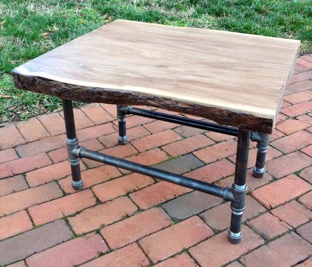 Pipe Coffee Table Live Edge