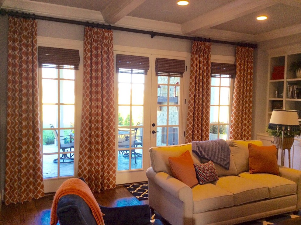 Living and Dining Room Window Treatments - Transitional - Living Room ...