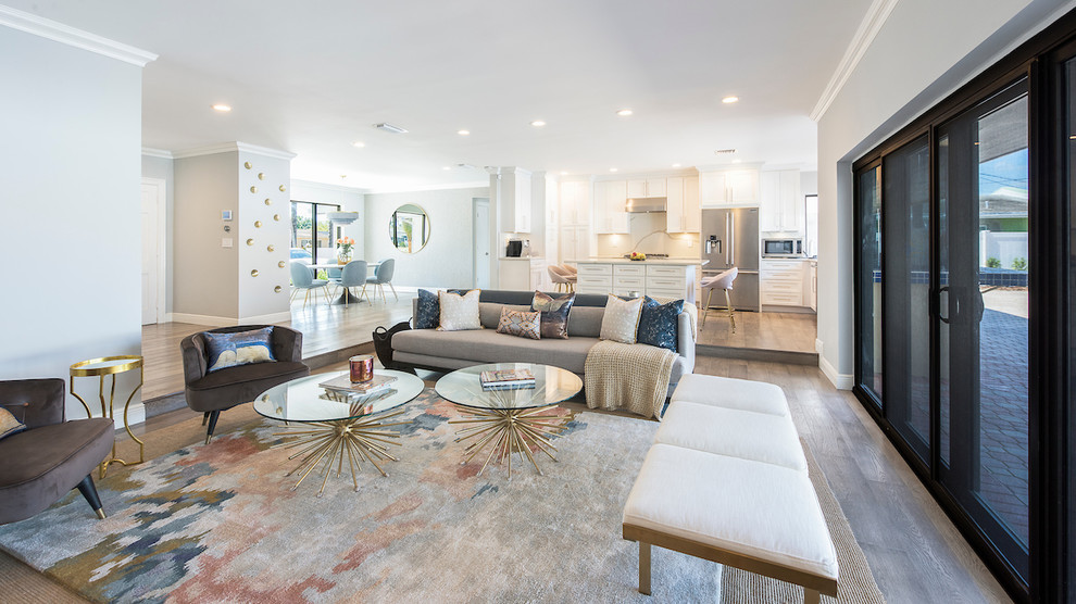 Living in room in pastel colors - Contemporary - Living Room - Miami ...
