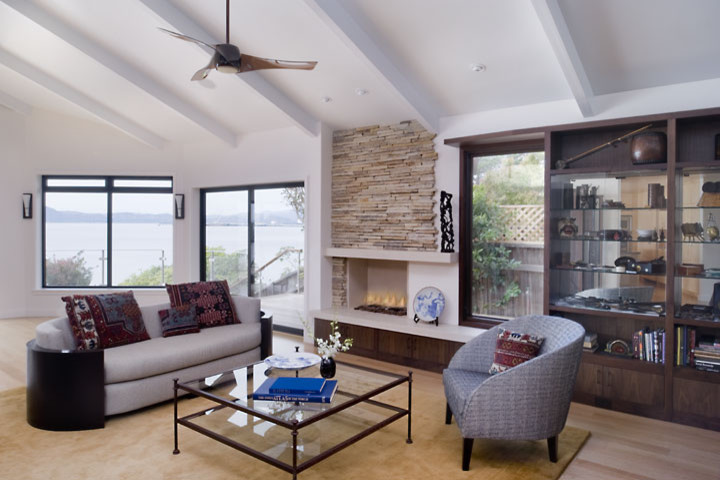 Living room and fireplace - Modern - Living Room - San Diego - by ...