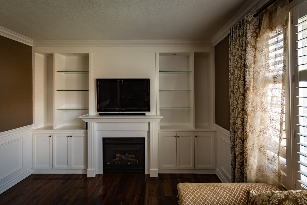 Living Room Built In Media Wall Unit Fireplace Surround - Contemporain ...