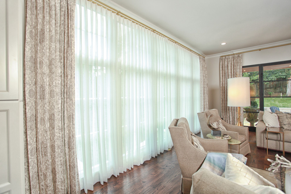 Living Room Drapes and Sheers - Contemporary - Living Room - Nashville ...