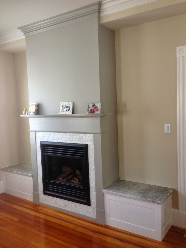 Living Room Fireplace Surround - Traditional - Living Room - Boston ...